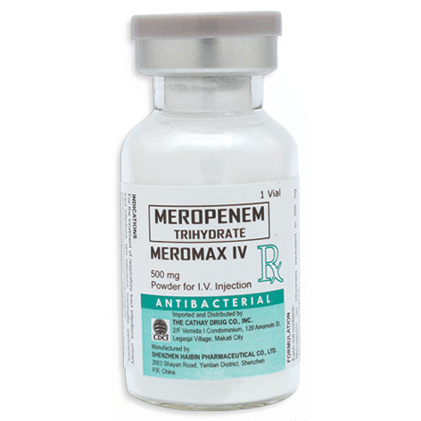 MEROMAX Meropenem Trihydrate 500mg Powder for IV Injection 1's price in ...